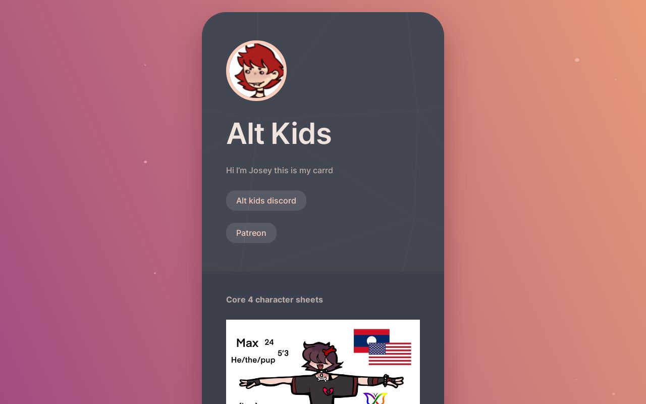 Alt kids carrd